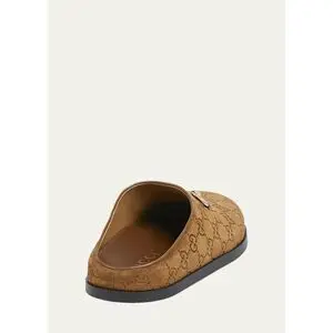 Gucci Gg Luxury Suede Mules With Horsebit