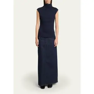 Proenza Schouler White Label Zane Sleeveless Brushed Rib Turtleneck