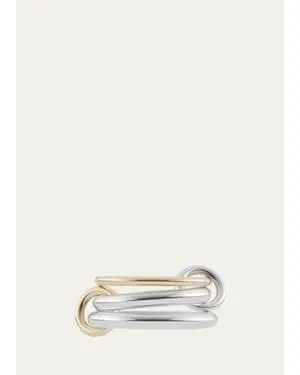 SPINELLI KILCOLLIN Scorpio Silver And Gold Three-link Ring - Multi