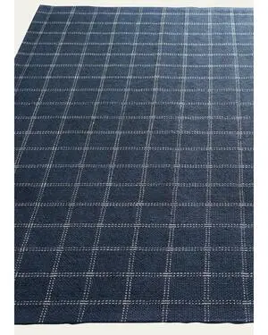 Ralph Lauren Tamworth Check Hand-woven Rug, 8' X 10 - Navy