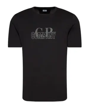 C.P. COMPANY Logo-print Short-sleeve T-shirt - Black