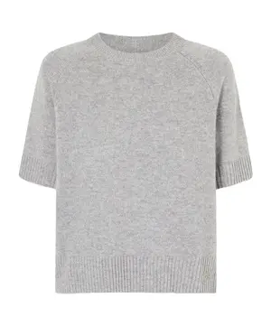 ANINE BING Logo-embellished Cashmere Sweater