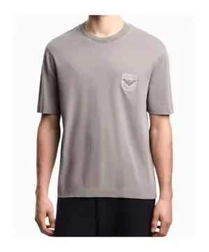 Emporio Armani Heavy Jersey T-shirt With Shield Embroidery