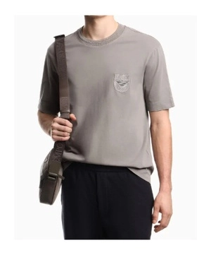 Emporio Armani Heavy Jersey T-shirt With Shield Embroidery