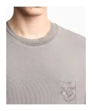 Emporio Armani Heavy Jersey T-shirt With Shield Embroidery