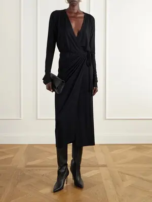 Eterne Stretch Jersey Midi Dress