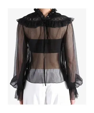 ANN DEMEULEMEESTER Ruffled-collar Top