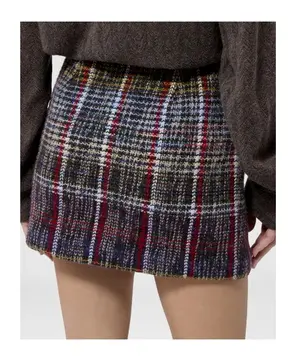 Missoni Plaid Knitted Mini Skirt - No