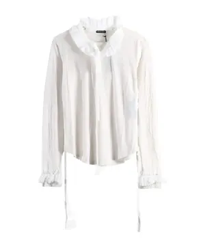 ANN DEMEULEMEESTER Inna Ruffled Collar Long-sleeve Shirt - Ivory