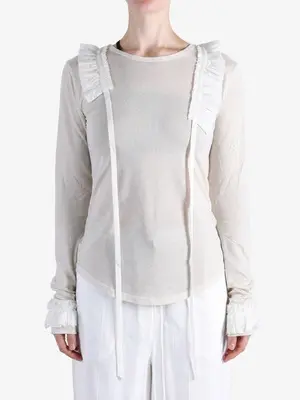 ANN DEMEULEMEESTER Inna Ruffled Collar Long-sleeve Shirt