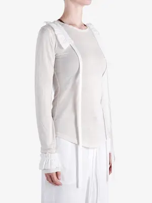 ANN DEMEULEMEESTER Inna Ruffled Collar Long-sleeve Shirt