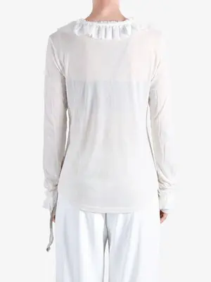 ANN DEMEULEMEESTER Inna Ruffled Collar Long-sleeve Shirt