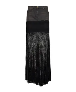 Blumarine Lace-trimmed Midi Skirt