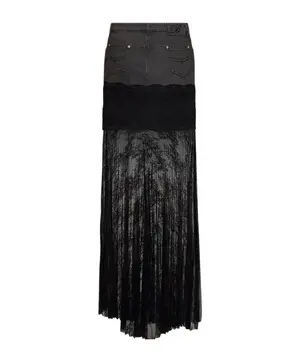 Blumarine Lace-trimmed Midi Skirt