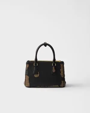 Prada Galleria Small Nappa Leather And Wool Bag