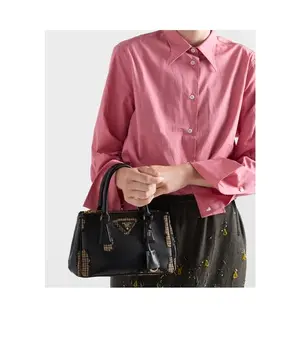 Prada Galleria Small Nappa Leather And Wool Bag