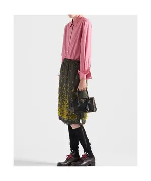 Prada Galleria Small Nappa Leather And Wool Bag