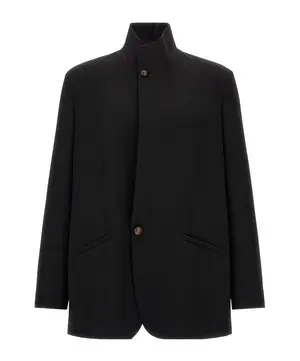 Zegna Stand-collar Buttoned Blazer