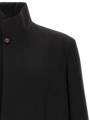 Zegna Stand-collar Buttoned Blazer