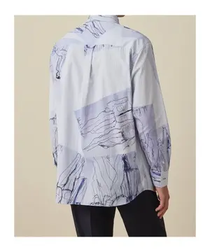Paul Smith Light Illustration Stripe Oversized Shirt