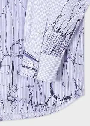 Paul Smith Light Illustration Stripe Oversized Shirt