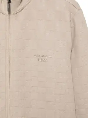 Hugo Boss Check-pattern Zip-up Cardigan