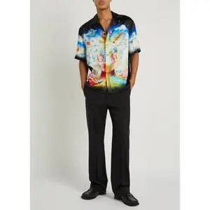Casablanca Psychedelic Print Camp Collar Shirt