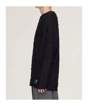 Y3 Pleated Oversized Long-sleeve T-shirt