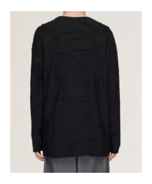 Y3 Pleated Oversized Long-sleeve T-shirt