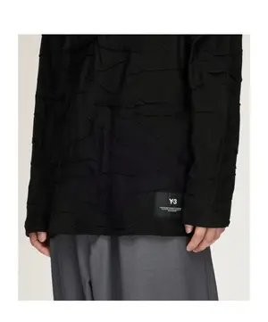 Y3 Pleated Oversized Long-sleeve T-shirt