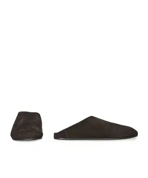 THE ROW Hudson Round-toe Slides - No
