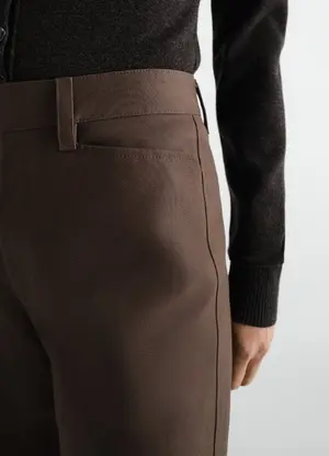 LEMAIRE Straight Pants In Heavy Cotton Twill