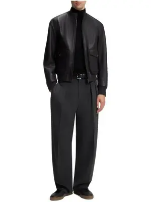 Hugo Boss Loose-fitting Wool Trousers