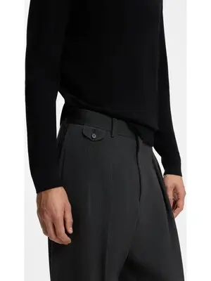 Hugo Boss Loose-fitting Wool Trousers