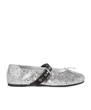 Miu Miu Glitter Ballerinas