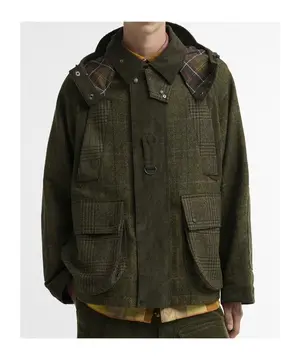 Barbour X Norbit Check-pattern Wool Jacket