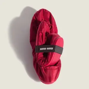 Miu Miu Foldable Technical Fabric Ballerinas
