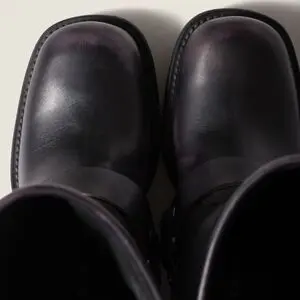Miu Miu Leather Boots - Black