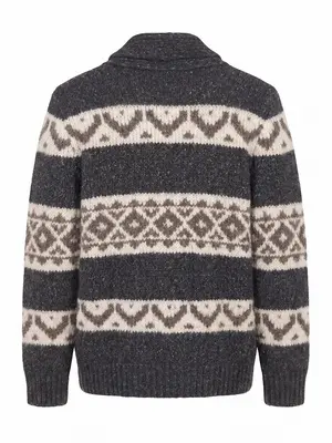 Peserico Fair Isle Knit Cardigan