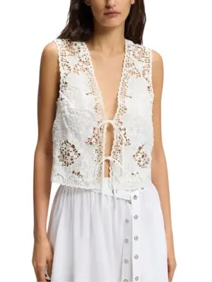 Hugo Boss Lace Tie-fastening Top