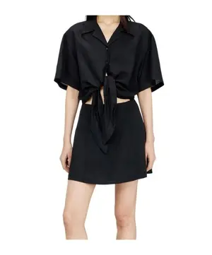 DIESEL® D Stall Tie-front Mini Dress