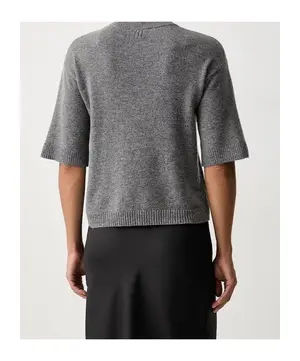 Marella Crew-neck Knit Top - Grey