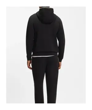 Hugo Boss Cotton-blend Zip-up Hoodie With Contrast Binding
