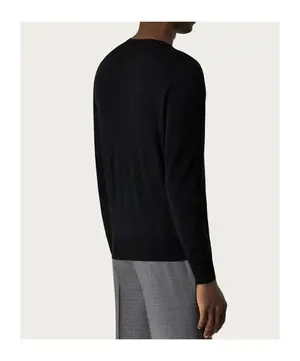 Canali Ribbed Crew Neck Knitwear