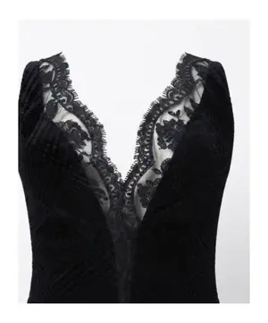 ERMANNO FIRENZE Lace Backless Maxi Dress