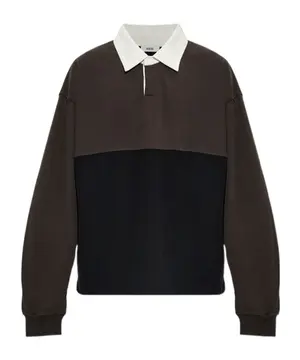 AGOLDE Color Block Long Sleeve Rugby Shirt