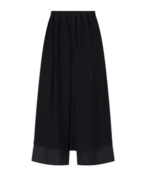 Comme Des Garçons Layered Wide-leg Trousers - Black