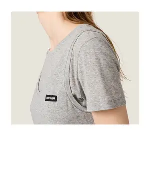 Miu Miu Ribbed Knit Jersey T-shirt