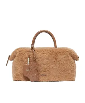 Max Mara Medium Teddy Boston Bag - Camel