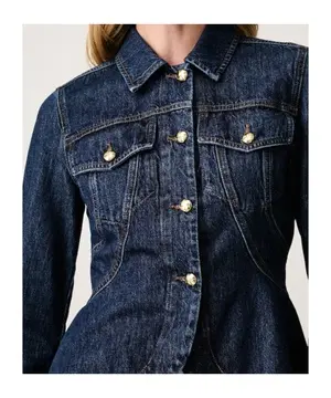 Marella Mlstrine Button-front Long-sleeve Denim Jacket